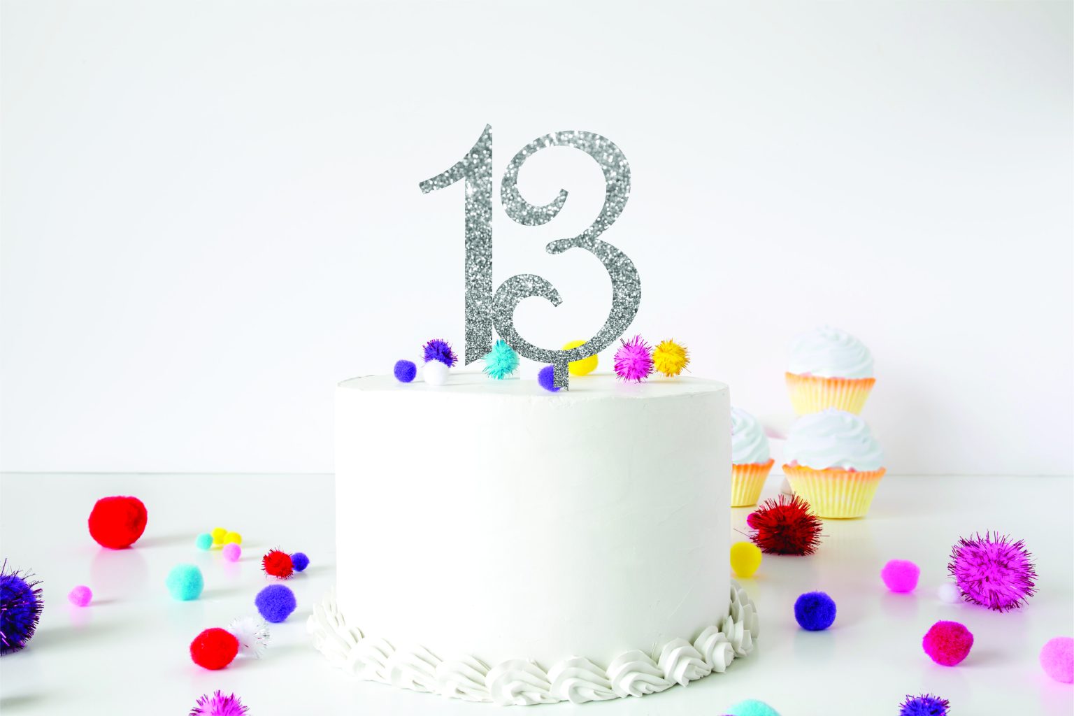 Number 13 cake topper – Laser and Lace